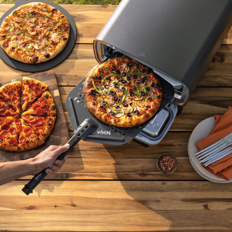 Horno de pizza eléctrico para exteriores y freidora de aire Ninja ...